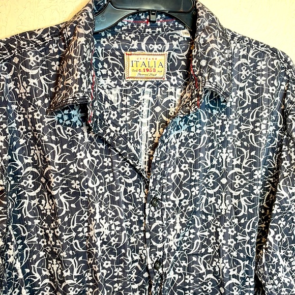 Vintage Italia | Shirts | Vintage Italia C 958 Floral Print Button Down ...